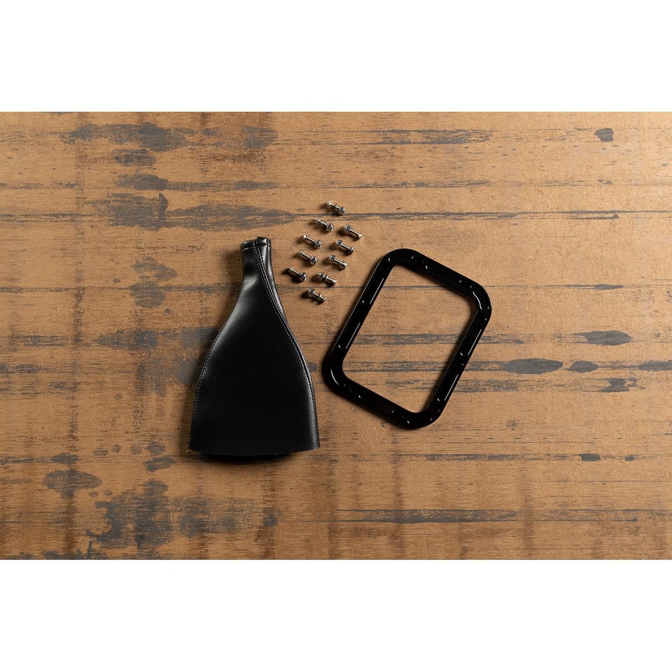 Rectangle Shifter Boot with Billet Aluminum Ring for Hot Rods | Black ...