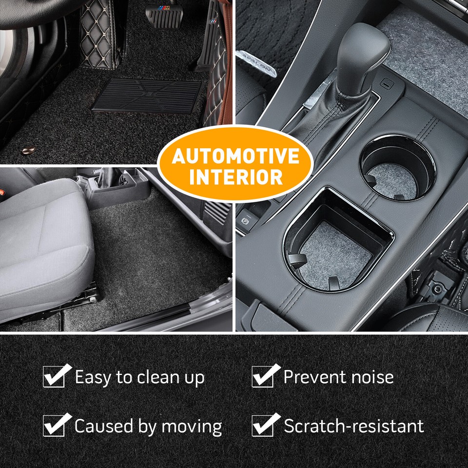 Black Universal Automotive Carpet ft Wide High Quality 59"X79" Car ...