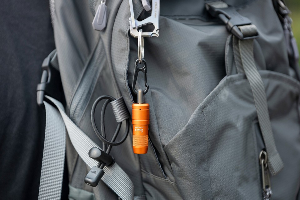 Olight imini 2 Orange Rechargeable Mini Keychain Flashlight, 50 Lumens ...