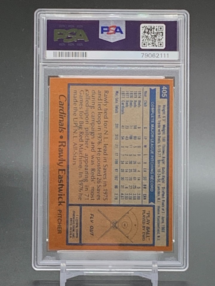 1978 Topps #405 RAWLY EASTWICK St. Louis Cardinals NM-MT PSA 8 | eBay