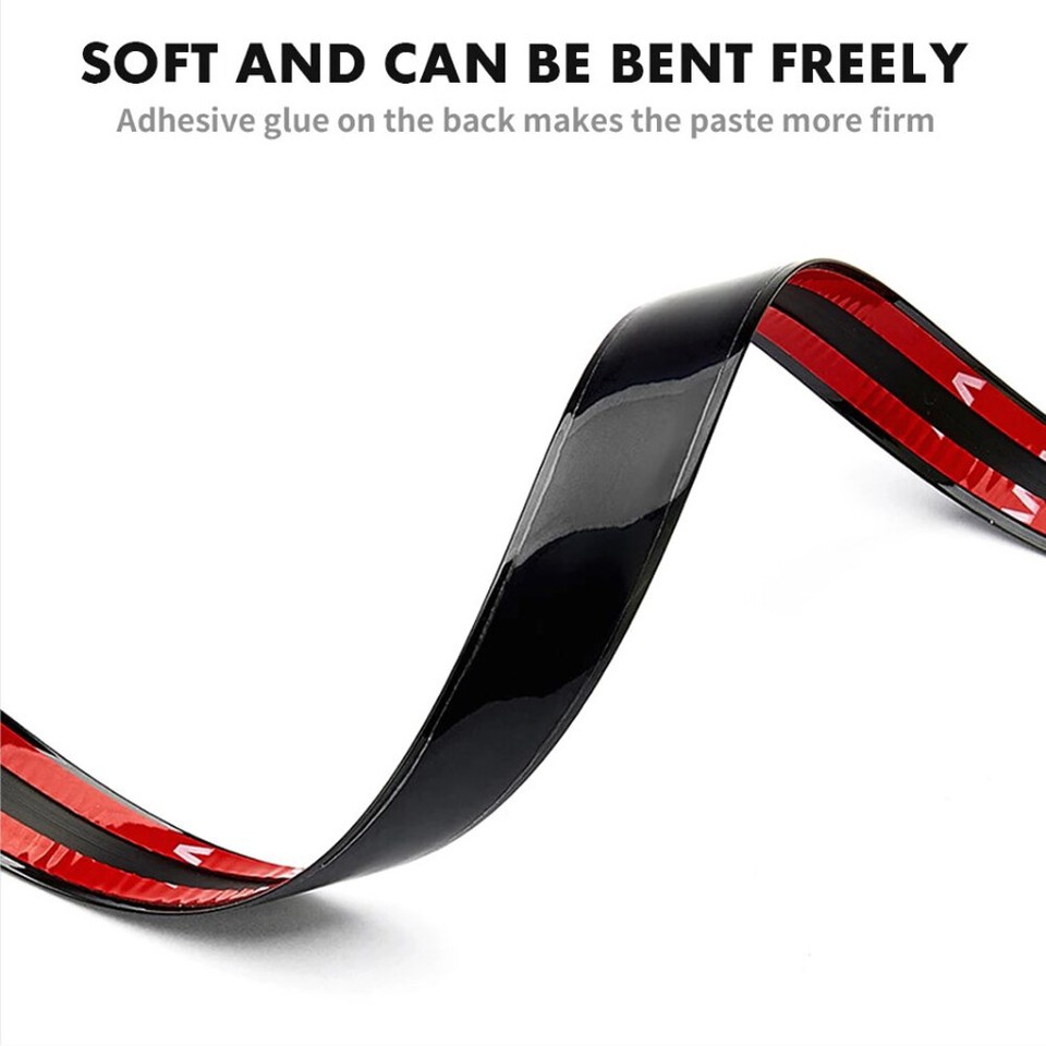 3M Black Chrome Car Molding Strip Decor For Car Body Door Side ...
