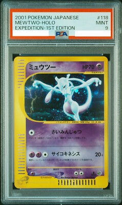 PSA 9 Mewtwo Holo 2001 118/128 Expedition 1st Edition Pokemon e Card Japanese | eBay
