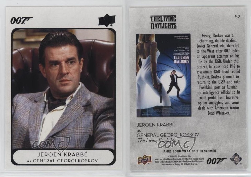 2020 James Bond Villains & Henchmen as General Georgi Koskov Jeroen ...