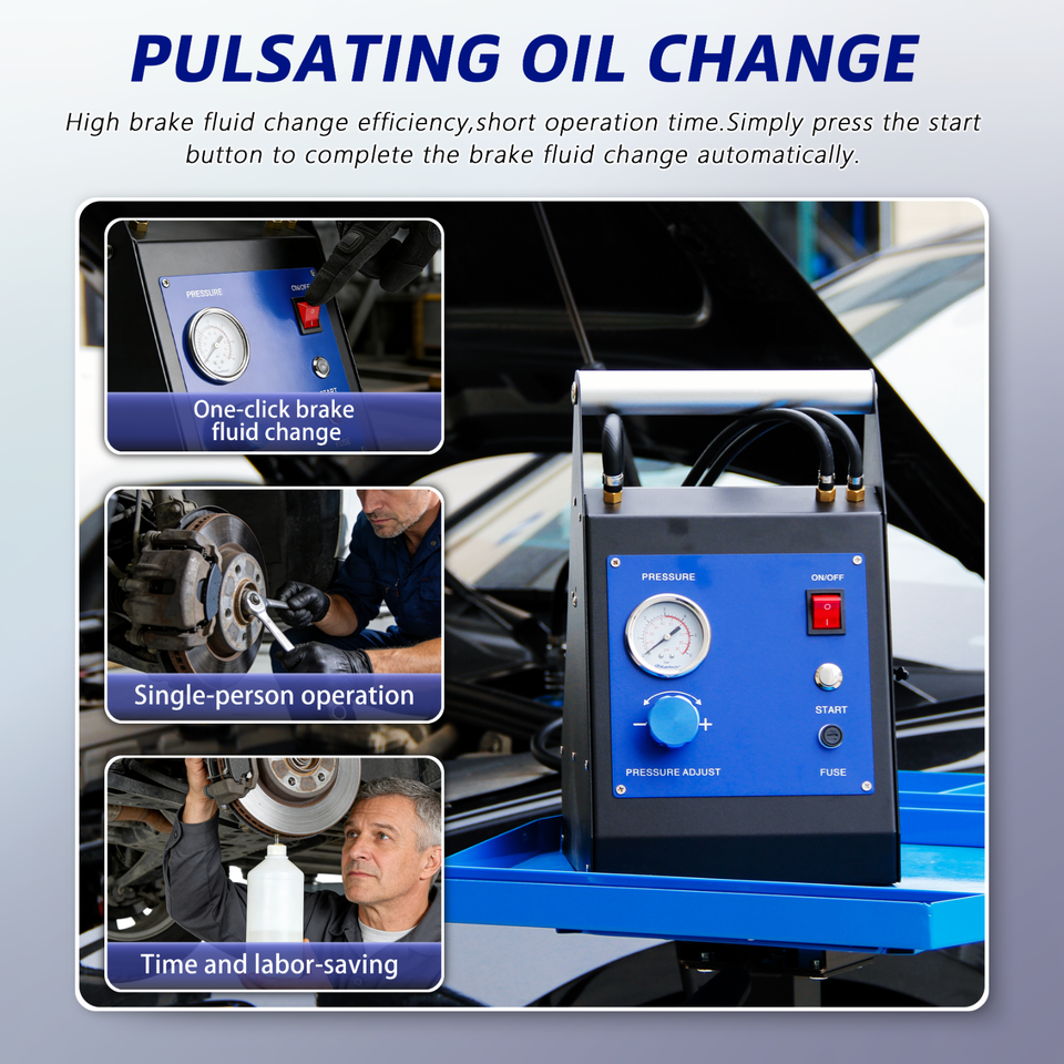 Car Brake Fluid Bleeder Kit Electric Pulsating Oil Bleeding & Exchanger ...