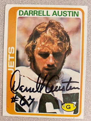 Darrell Austin signed NEW YORK JETS card 1978 Topps | eBay