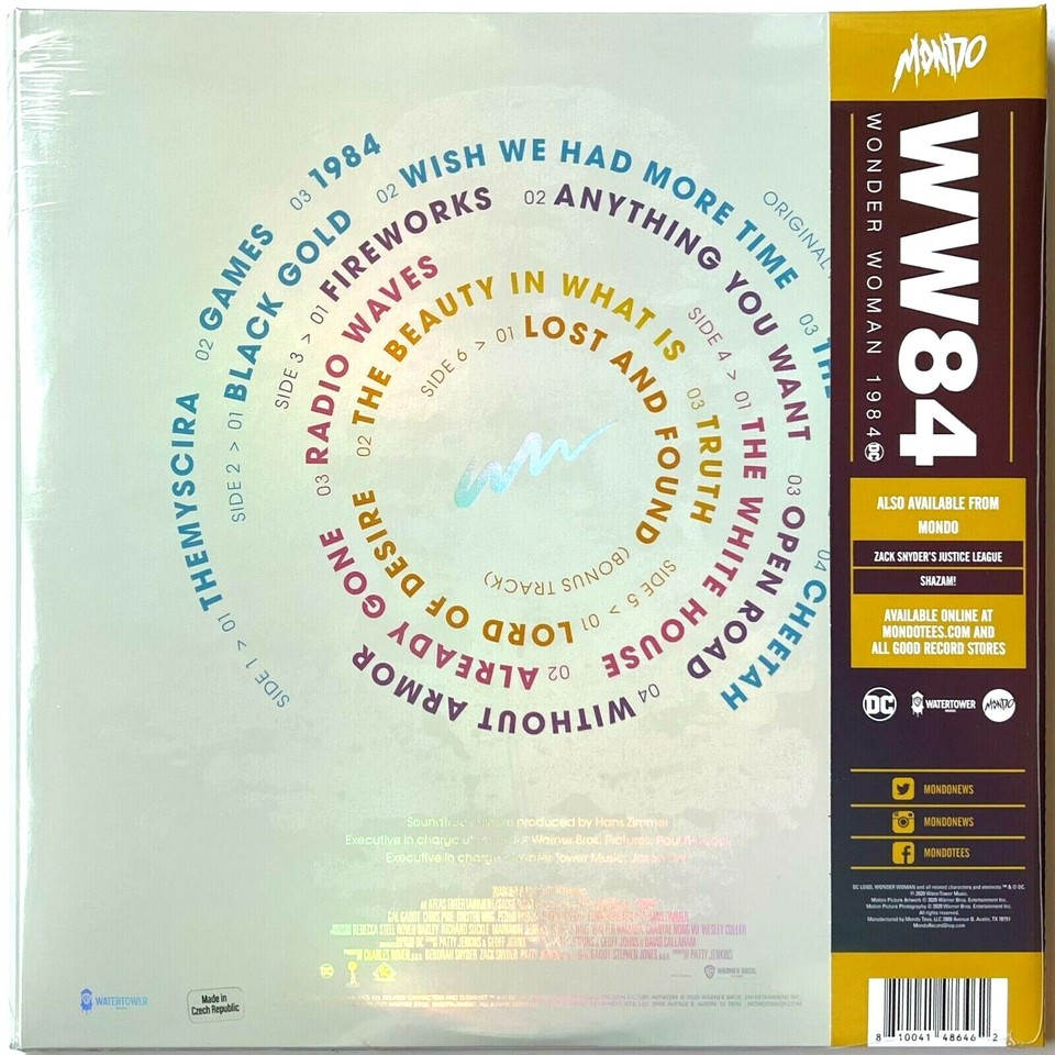 Wonder Woman 1984 [Swirl Vinyl] Mondo Soundtrack LP Record Album [in ...