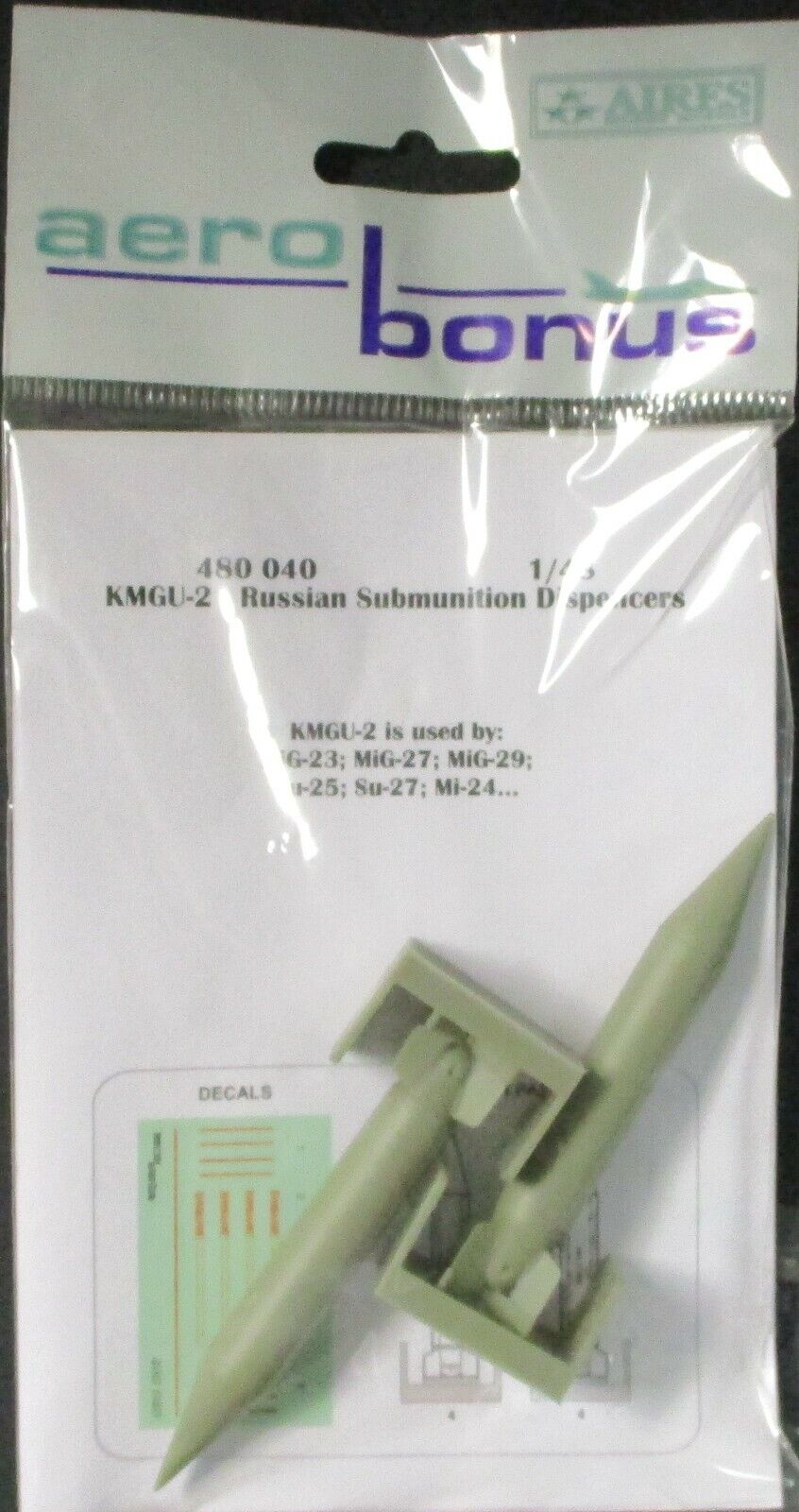 Aerobonus 1/48th Scale Resin Russian KMGU2 Submunition Dispensers Item ...