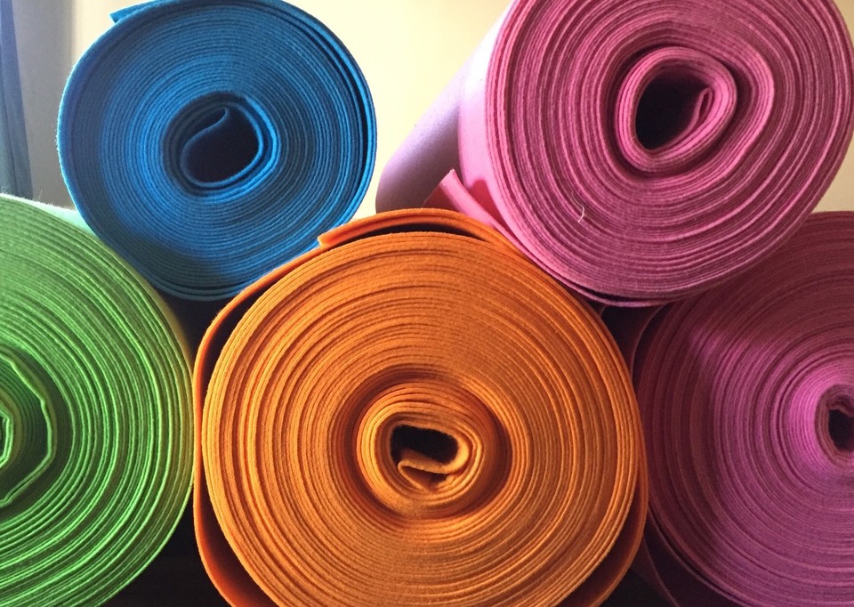 Thick Felt Quality craft sewing fabric A4 sheet FQ / metre 3mm blended ...