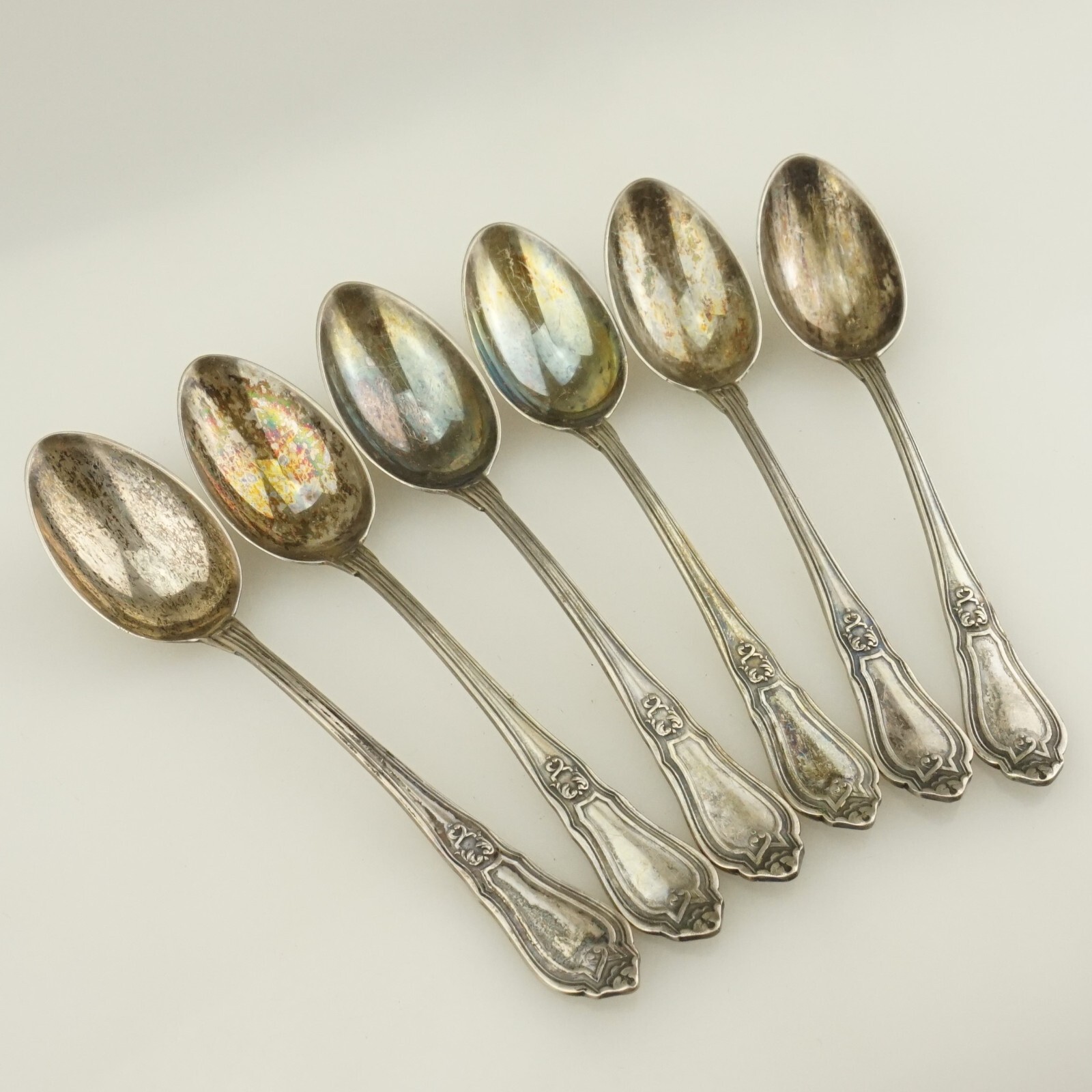 Rare! 800 Silber 6x Löffel Set Teelöffel silver konvolut Besteck Guter ...