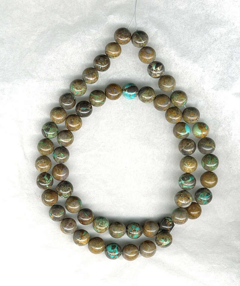 RARE - NEVADA CARICO LAKE 8MM ROUND BEADS - 18" Strand - 608E | eBay