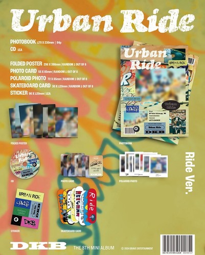 [1P] DKB - 8th Mini Album [Urban Ride] Photo Card CD K-pop Disc Boy ...