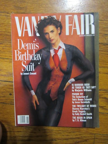 1992 August Vanity Fair Fashion Magazine Demi Moore Cover J 1104 Ebay