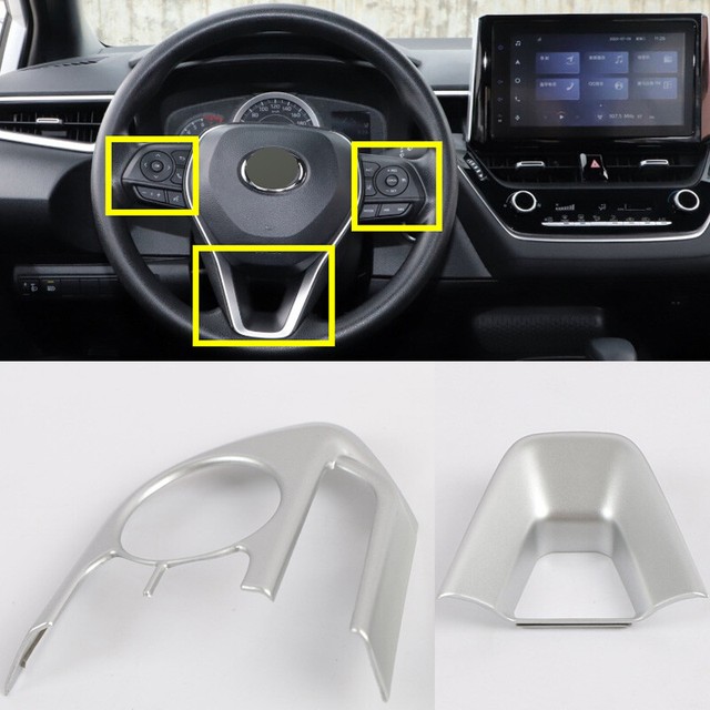 For Toyota Corolla 2020-2021 Steering Wheel Button Cover Trim ABS Matt ...