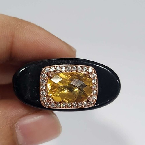 HSN Rarities: Fine with Carol Brodie Rose Vermeil Gemstone Hololith ...