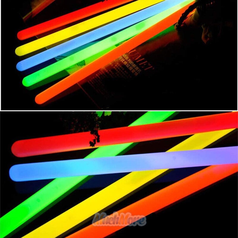 5 Colors 16 Inch Jumbo Large Glow Sticks Ultra Bright Industrial Grade ...