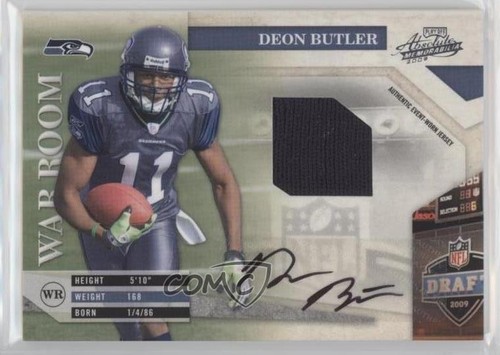 2009 Playoff Absolute Memorabilia War Room /25 Deon Butler #6 Rookie ...
