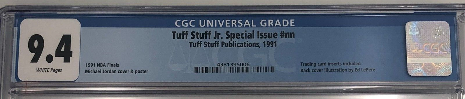 Michael Jordan Tuff Stuff Jr CGC 9.4 Graded Magazine 1991 Special Issue ...