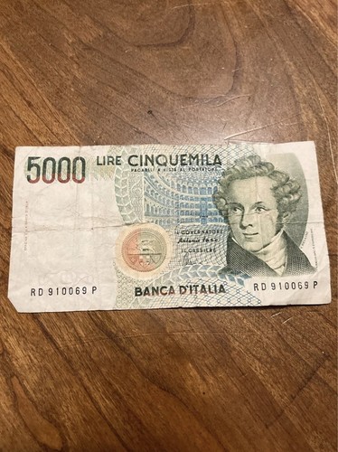 🇮🇹 ITALY 5000 Lire Lira banknote 1985 Cinquemila Italian 🇮🇹 SHIPS FROM ...