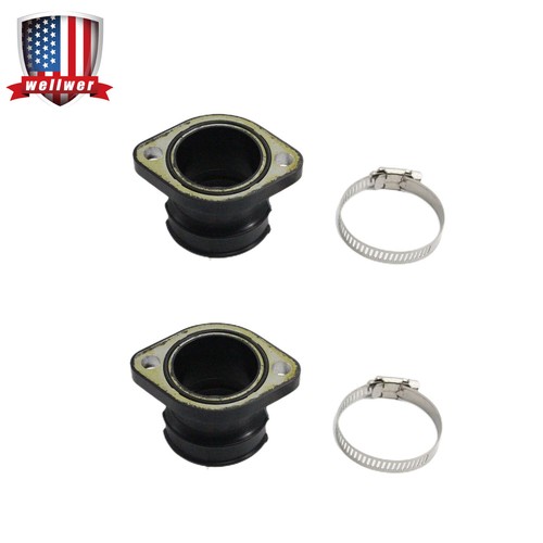 2x Carburetor Flange Carb Intake Boots for Polaris Indy 440 500 600 650 ...