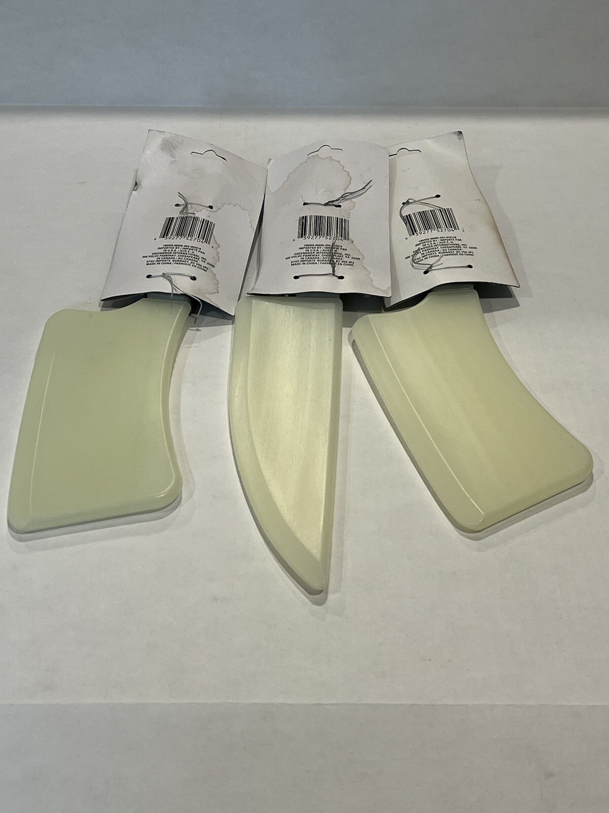 Halloween Glow In The Dark Knives (2) And Meat Cleaver Costume Props ...