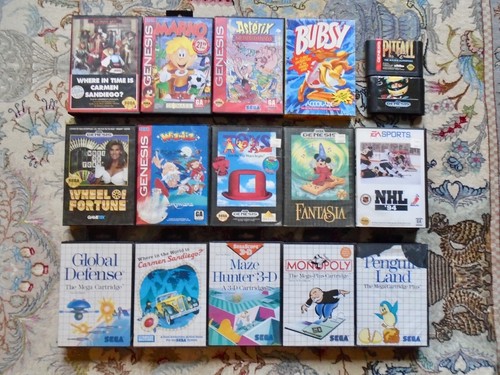 Lot of 16 SEGA games AUTHENTIC, most complete, genesis & master system ...
