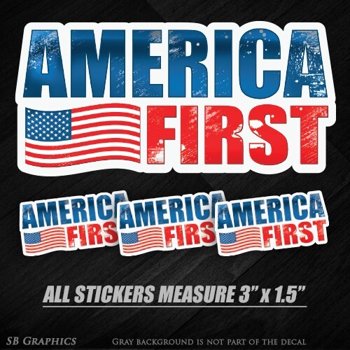 America First Sticker Grunge Decal hard hat Vinyl Car Truck USA phone ...