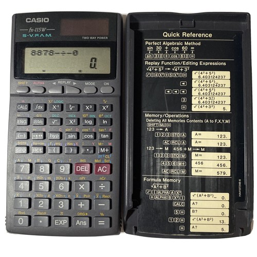 CASIO SCIENTIFIC CALCULATOR FX-115W TWO WAY SOLAR POWER-PHYSICS ...
