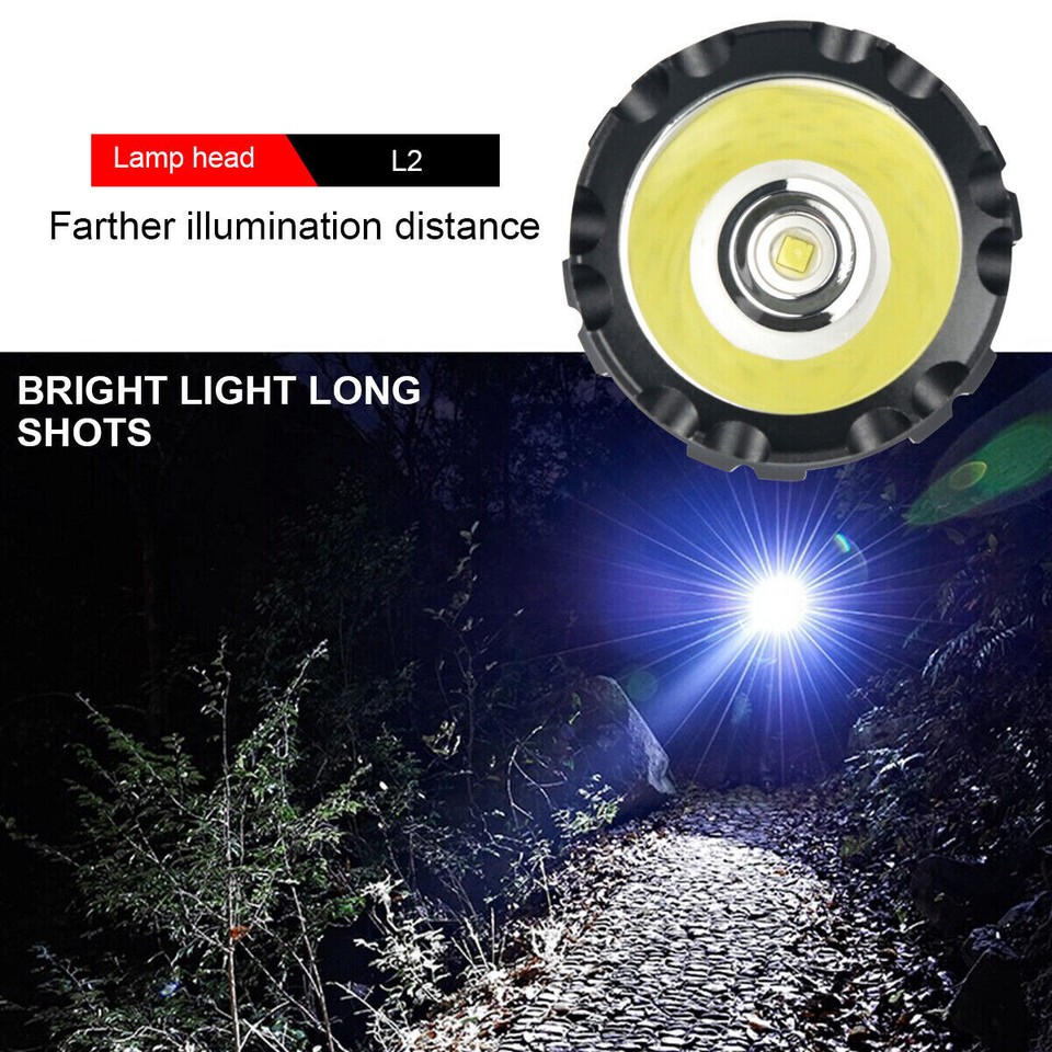 LED Bulb Super-Bright Tactical LED Flashlight Rechargeable Powerful ...