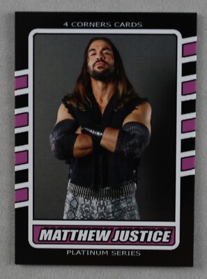 Matthew Justice Pro Wrestling Trading Card 4 Corner Wrestler Indy WWE ...