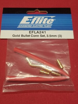 Vintage E-Flite EFLA241 Gold Bullet Conn set 3.5mm (3pcs) NOS original ...
