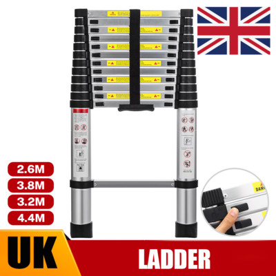 2.6-3.8M Portable Extendable Heavy Duty Aluminium Step Ladder ...