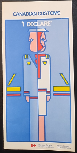 Canadian Customs “I Declare” Vintage 1979 Information Brochure FREE ...