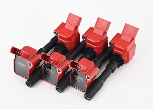 ECS Set Of Six Performance Red Ignition Coils Compatible with Audi B9 ...