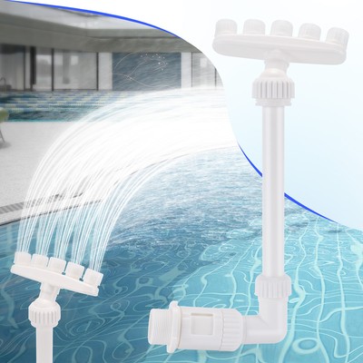 360° Adjustable Pool Fountain for Above and In-Ground Pools, 5 Jet Head ...