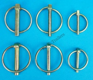 6 x Assorted Lynch Pins 5mm & 6mm & 8mm - 2 of each size - Trailer ...