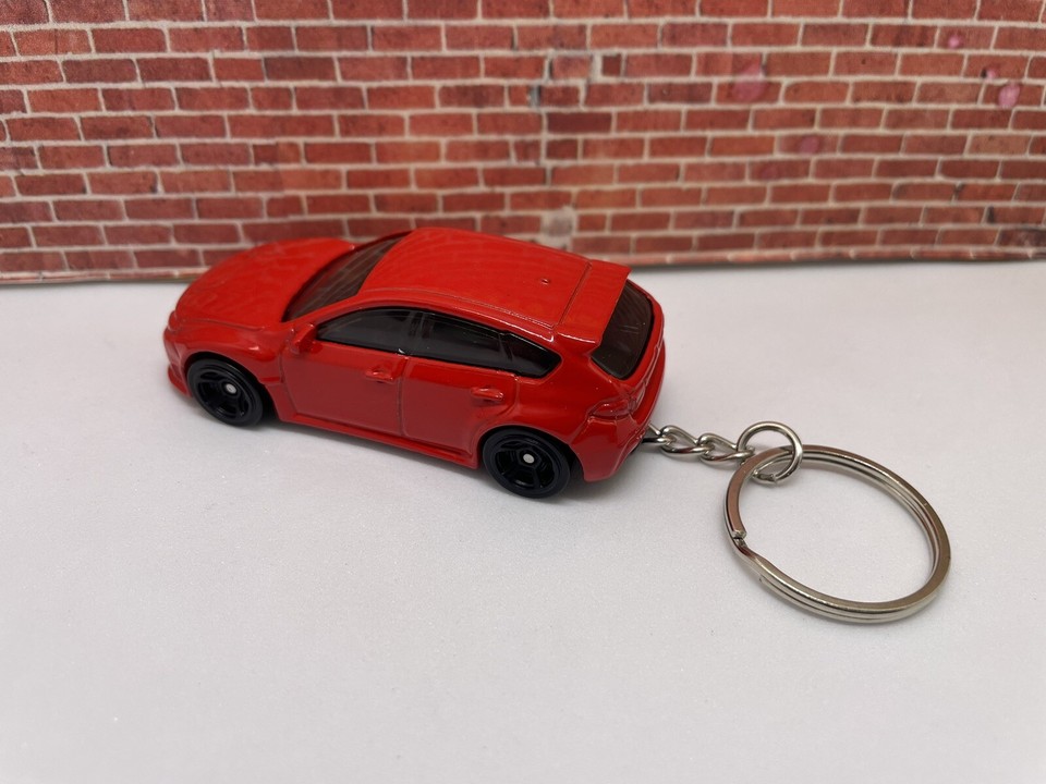 KEYCHAIN for SUBARU WRX STI HATCHBACK JDM RED AUTO KEYS RING KEY FOB ...
