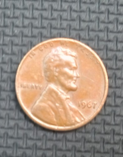 1967 Lincoln Penny No Mint Mark *VERY RARE* "WE TRUST" On Rim, "L" In ...