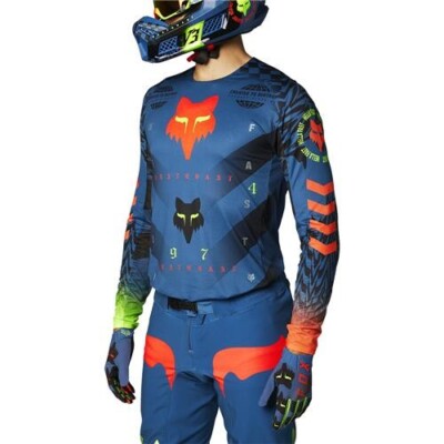 Fox Racing Flexair Mawlr Motocross Jersey Dusty Blue - XL | eBay UK