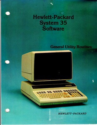 Original Hewlett Packard Desktop Computer 9835A System 35 Software ...