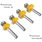 1/4 Inch Shank Roundover Edging Router Bit Set Woodworking Cutter Tools ...