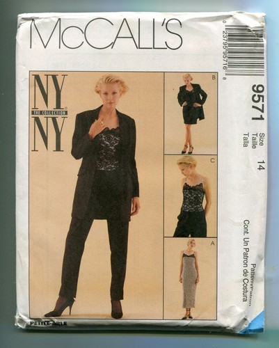 McCalls Pattern 9571 Missed Lined Dress 2 Lengths Lined Top Jacket ...