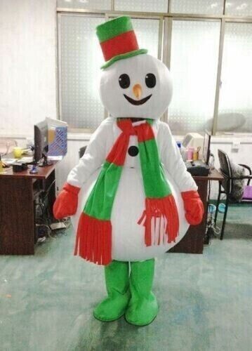 Snowman Mascot Costume Cosplay Party Christmas Fancy Dress Parade ...