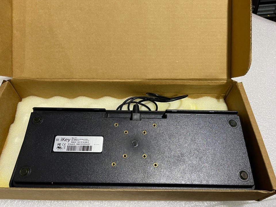 IKEY Slimkey Rugged Keyboard SLK-101-M-USB-3F Black NEMA 4X Waterproof ...