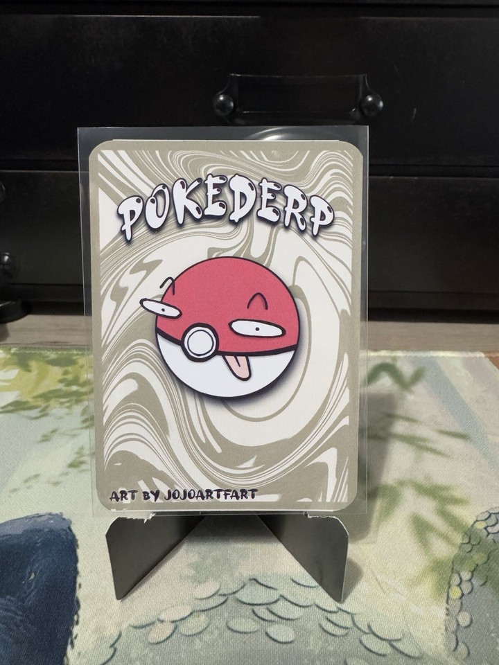 HOLO Pokederp Meow - Bubble Mew Fan Art Custom Derpy Card Alt Art Holo ...