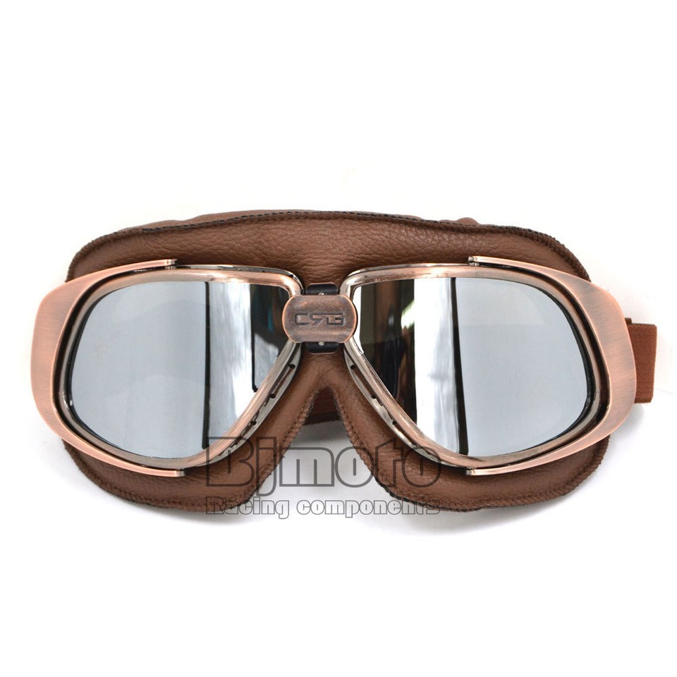 Retro Vintage Goggles Glasses For Helmet Motorcycle Bike Outdoor ...