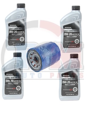 GENUINE HG 0W-20 Synthetic Oil (4 qts) + Honda Oil Filter - Oil Change ...