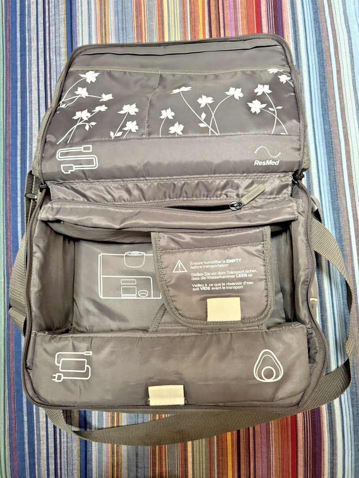 ResMed AirSense 10 CPAP Silver Travel Bag Shoulder Tote *Carry Case ...