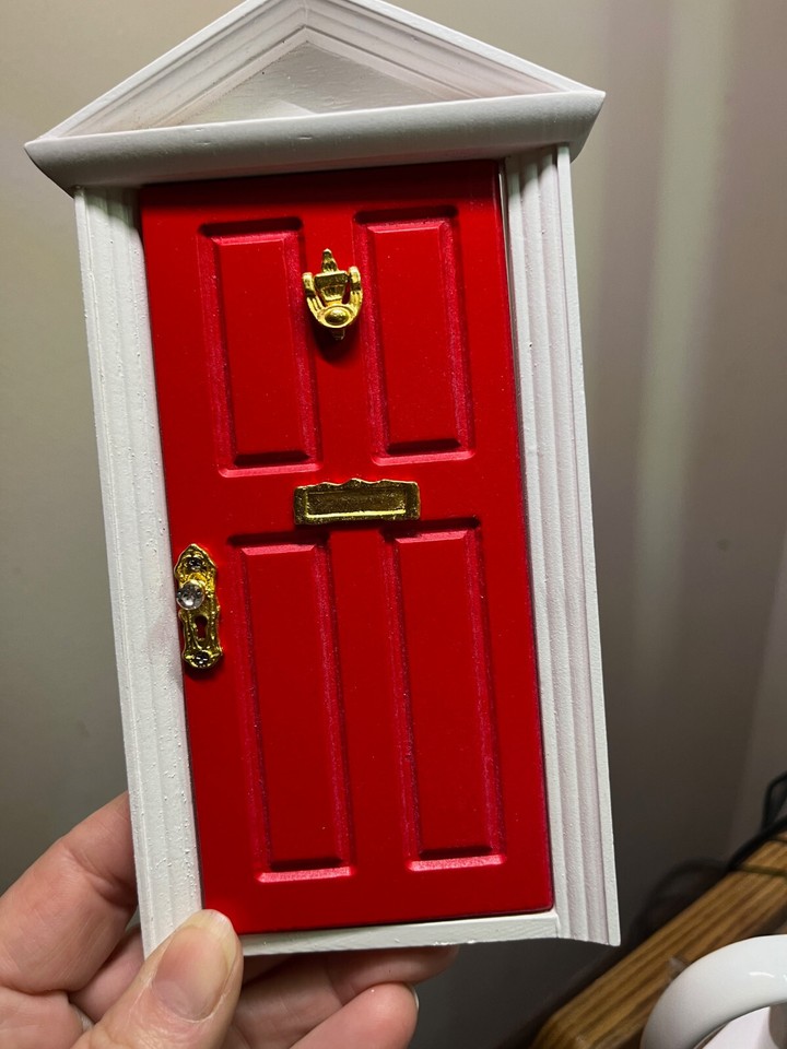 1pc Mini Wooden Door Miniature Wooden Door Furniture Model Fairy Door ...