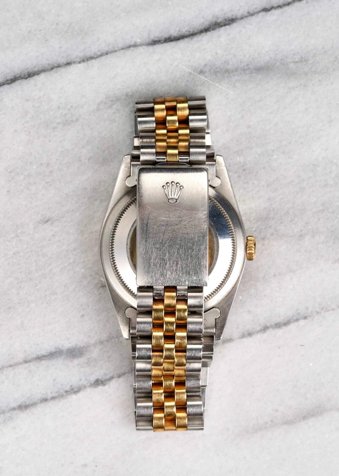 Rolex Datejust Ref 16233 90s Champagne Dial 18K Yellow Gold Two Tone ...
