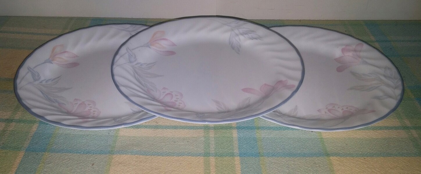 VTG Corelle Pink Trio Swirl 7 1/4" Plates/ Set of 4 | eBay